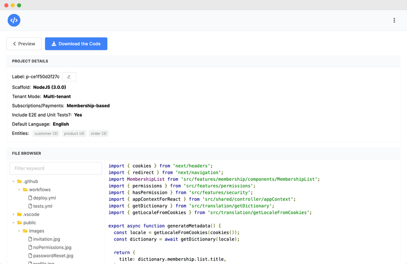 ScaffoldHub - The full-stack NextJS 14 Codebase Generator